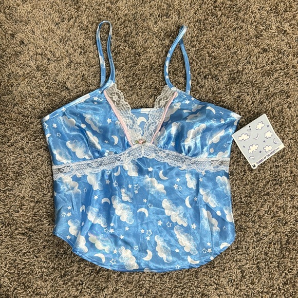 Vintage | Tops | Nwt Vintage Cute Cloud Tank | Poshmark